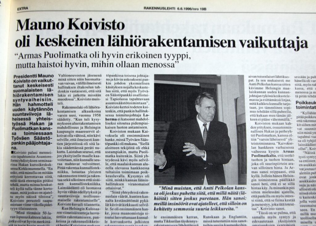 Reilut 50 vuotta sitten Mauno Koivisto ja Armas Puolimatka synnyttivät ...
