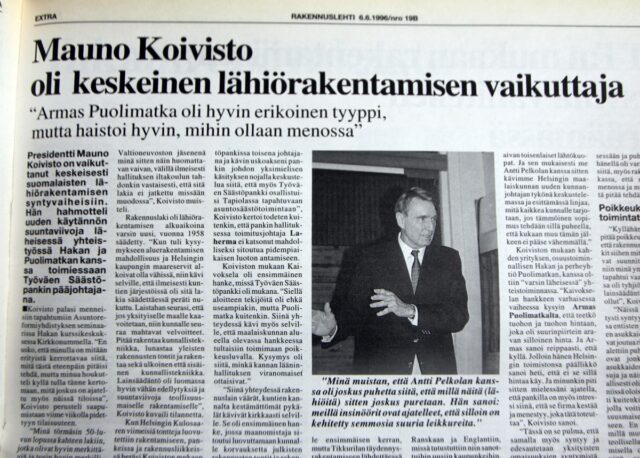 Koivisto halusi lopettaa muuttoliikkeen Ruotsiin aluerakentamisen ...